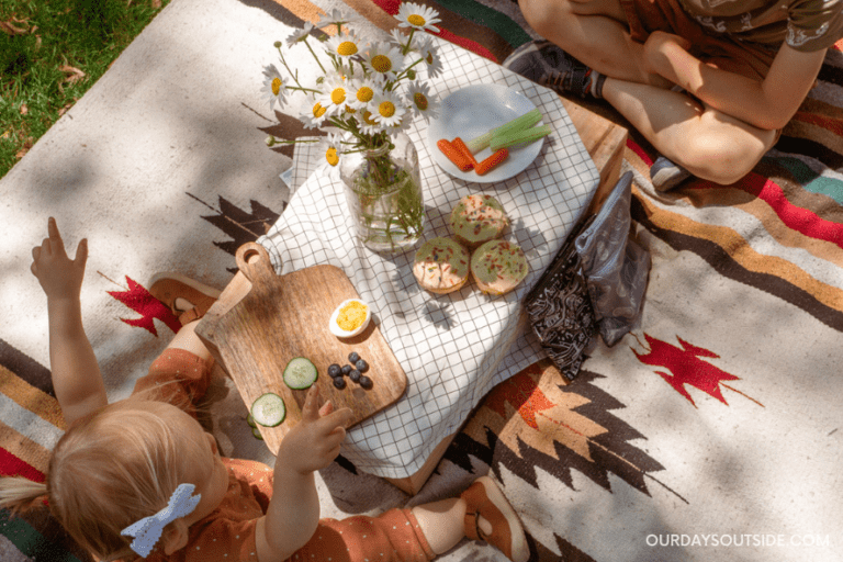 5 Festive Ideas for a Backyard Spring Picnic! - Our Days Outside
