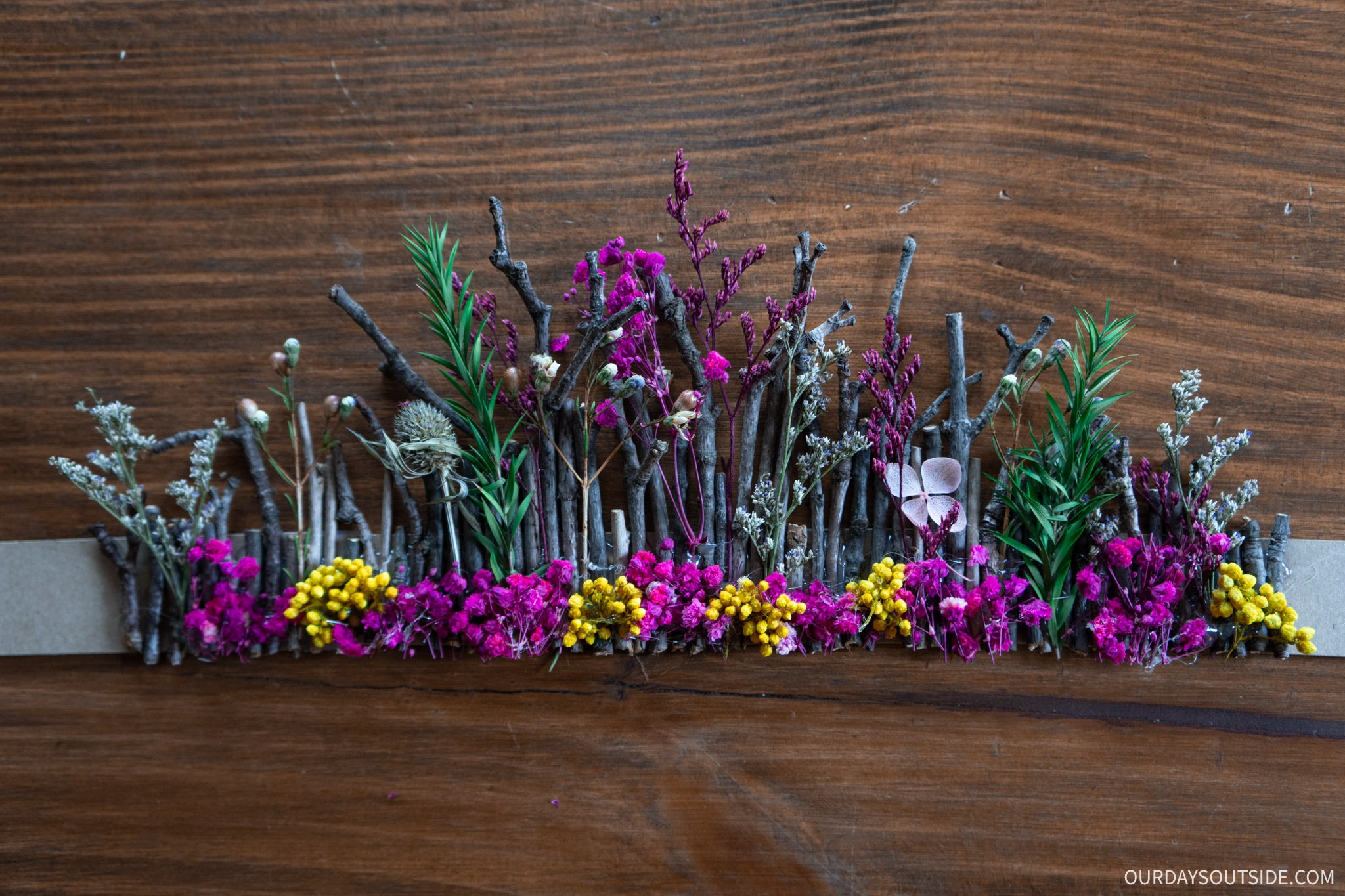 Magical DIY Twig and Flower Crown - Our Days Outside